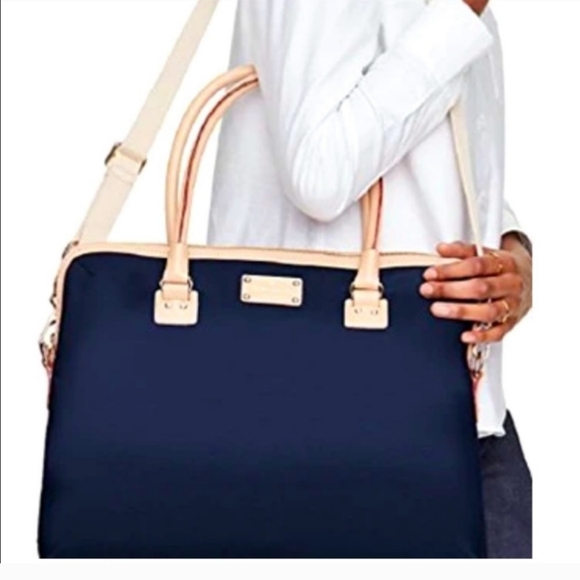kate spade | Bags | Kate Spade Navy Blue Kennedy Park Calista Laptop ...